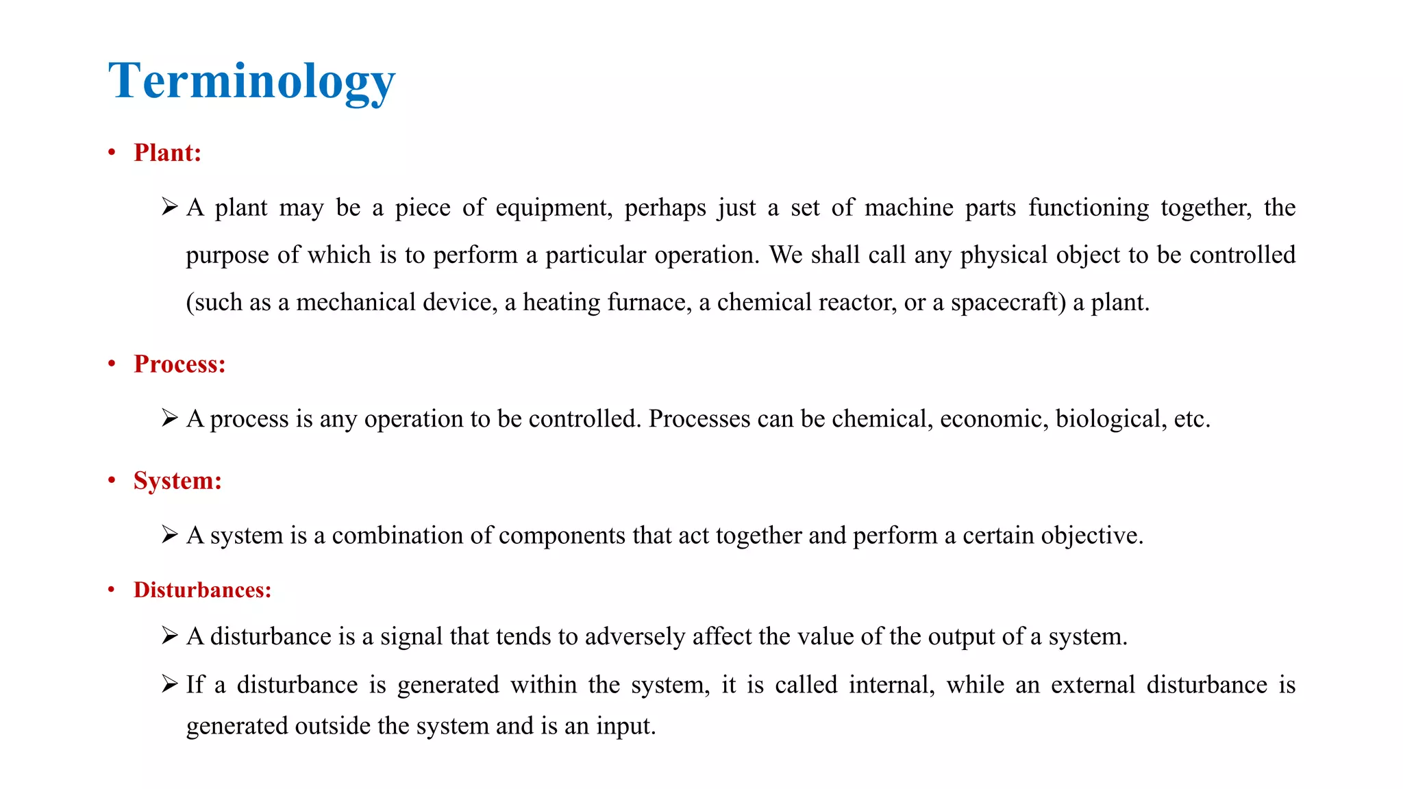 Chapter 1 basic components of control system | PPTX