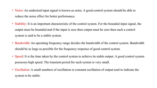 Chapter 1 basic components of control system | PPTX