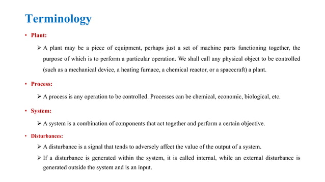 Chapter 1 basic components of control system | PPTX