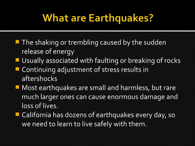 Earthquake basics | PPT | Geology | Science