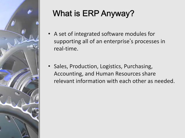 Chapter 1 erp | PPT | Computing | Technology & Computing
