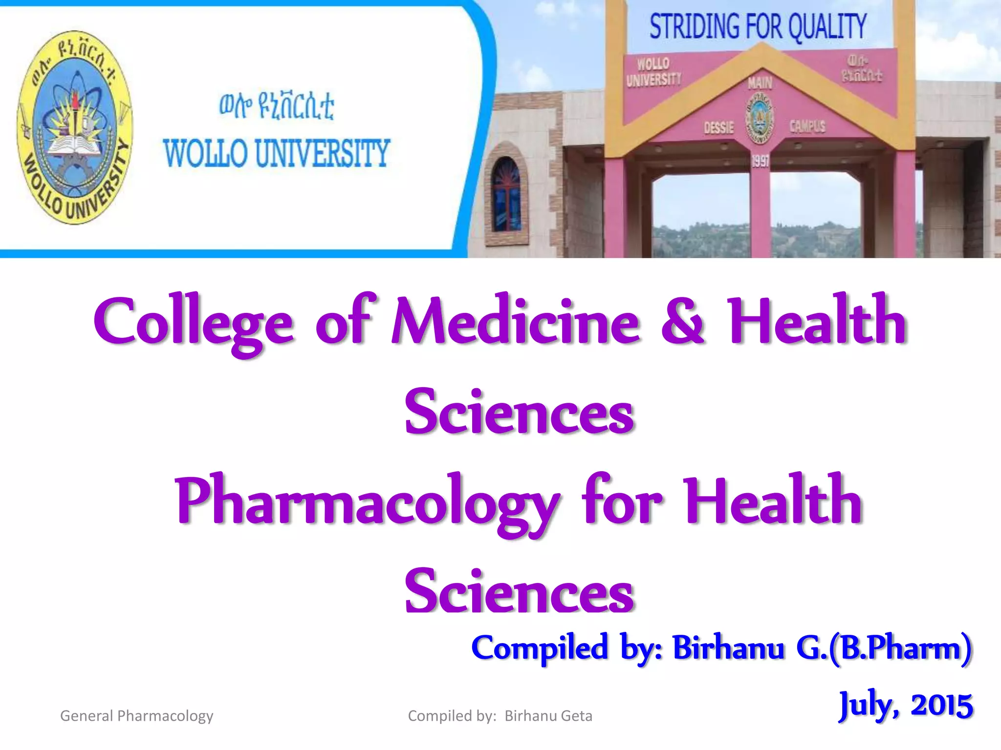 Chapter 1 general pharmacology | PPTX