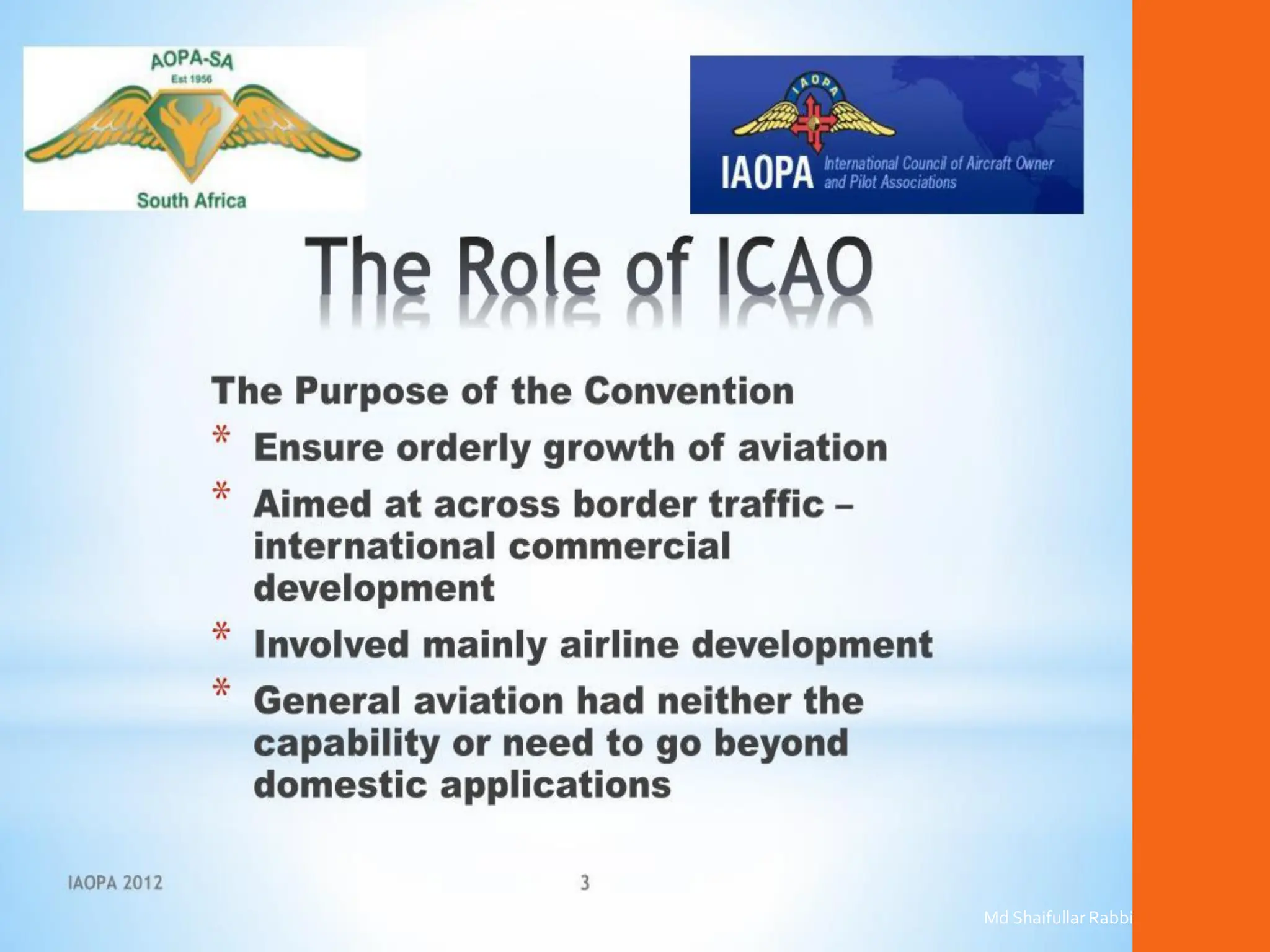 Chapter-1 IATA, UFTAA, ICAO, FAA, CAA, ATAB, Conventions | PDF