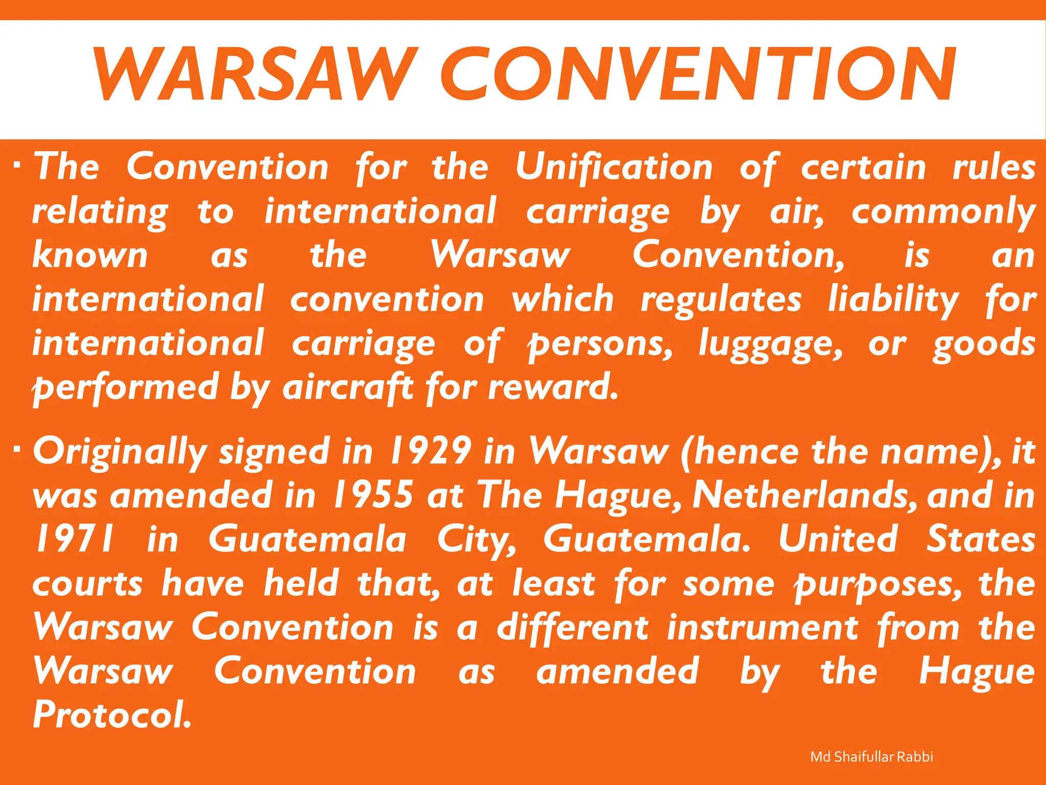 Chapter-1 IATA, UFTAA, ICAO, FAA, CAA, ATAB, Conventions | PDF