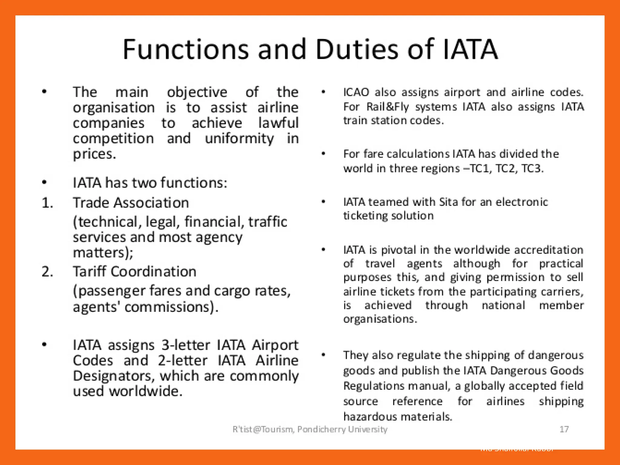 Chapter-1 IATA, UFTAA, ICAO, FAA, CAA, ATAB, Conventions | PDF