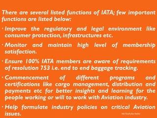 Chapter-1 IATA, UFTAA, ICAO, FAA, CAA, ATAB, Conventions | PDF