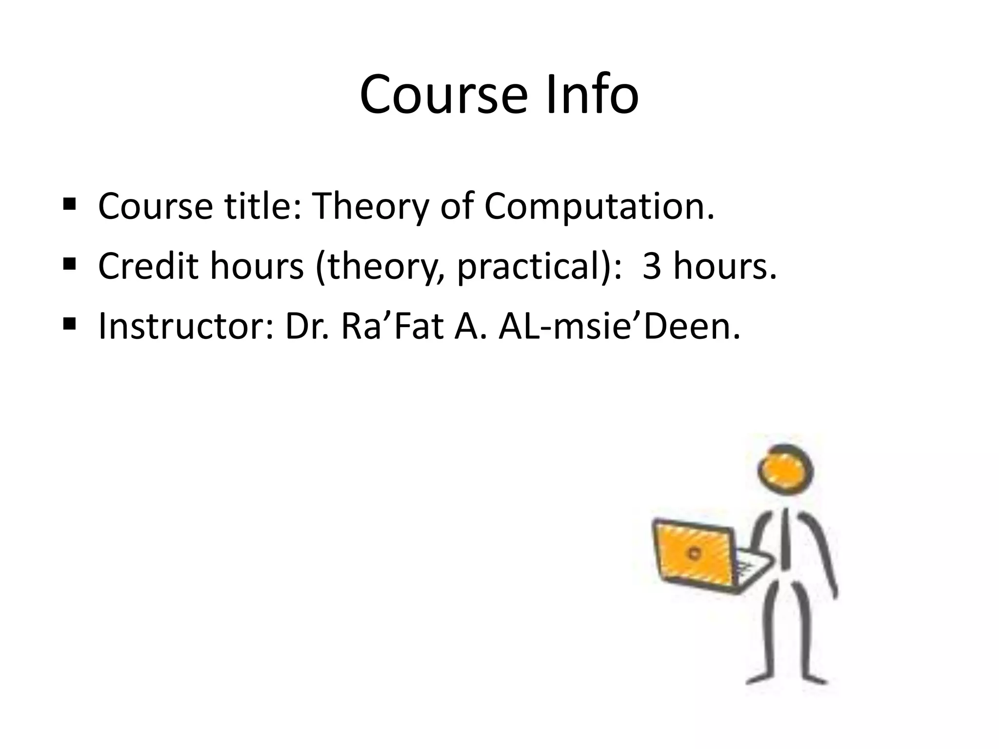 Theory of Computation "Chapter 1, introduction" | PPTX | Programming Languages | Computing
