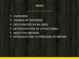 Introduction to repair and rehabilitation of structures | PPT