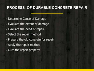 Introduction to repair and rehabilitation of structures | PPT