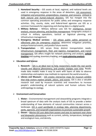 Chapter 1 introduction of gis | PDF