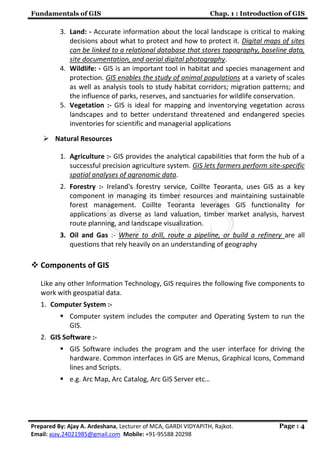 Chapter 1 introduction of gis | PDF