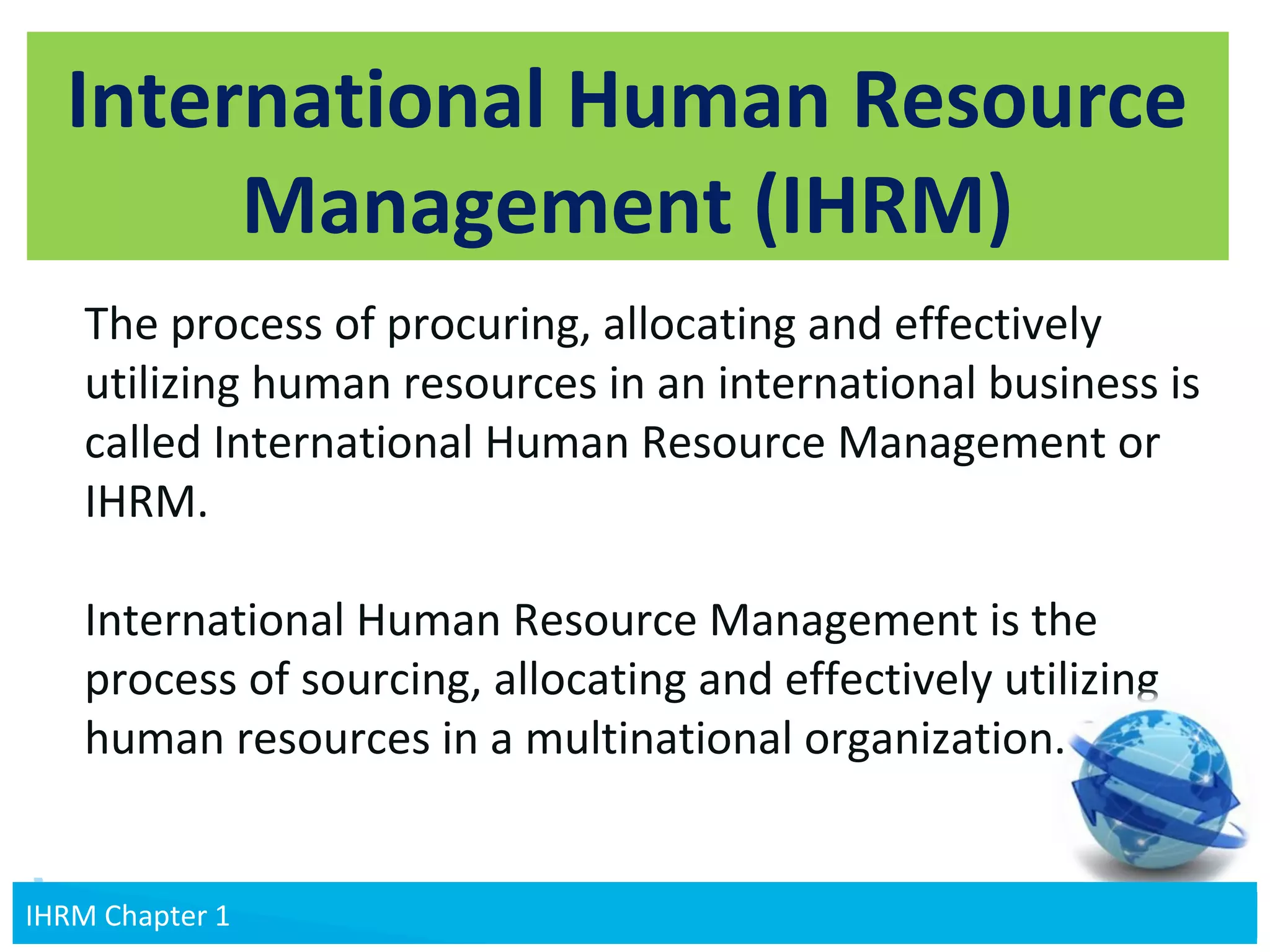 Chapter 1 introduction to ihrm | PPT