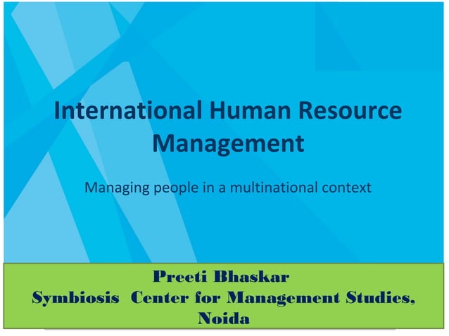 Chapter 1 introduction to ihrm | PPT | Human Resources | Business