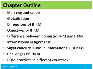 Chapter 1 introduction to ihrm | PPT