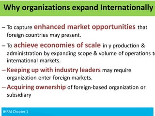 Chapter 1 introduction to ihrm | PPT