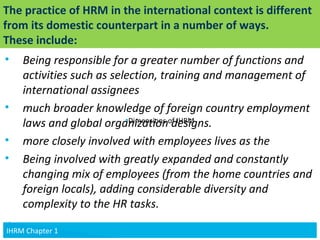 Chapter 1 introduction to ihrm | PPT