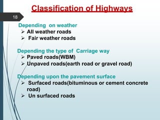 Chapter 1 Introduction to road | PPTX