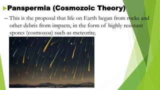 Introduction to Life Science and The Theories on the Origin of Life | PDF