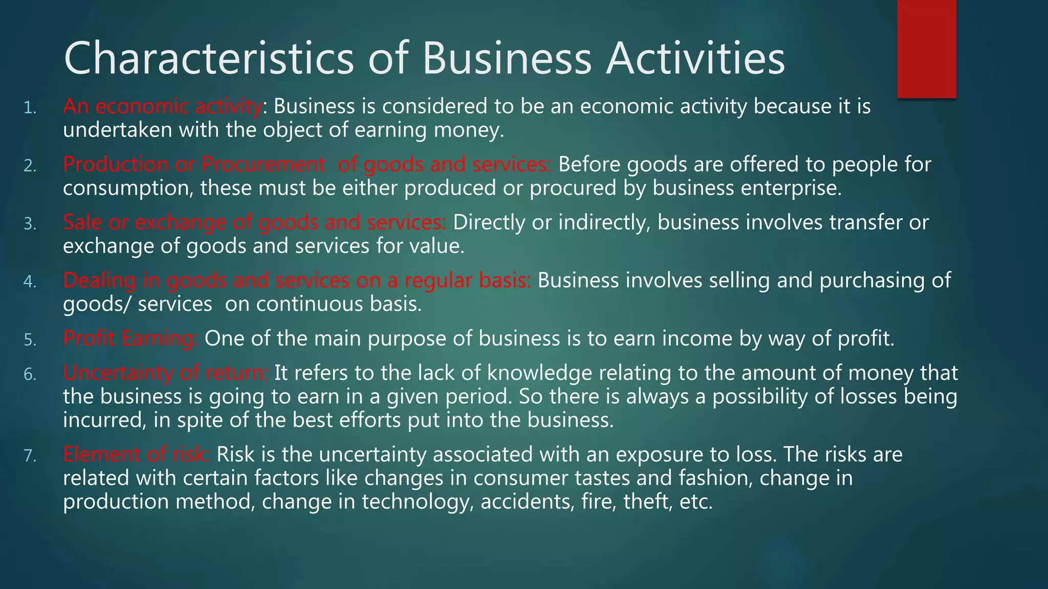 Chapter 1 nature and purpose of business | PPTX