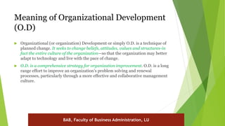 Chapter 1 organization development- an introduction | PPTX