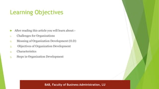 Chapter 1 organization development- an introduction | PPTX