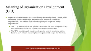 Chapter 1 organization development- an introduction | PPTX