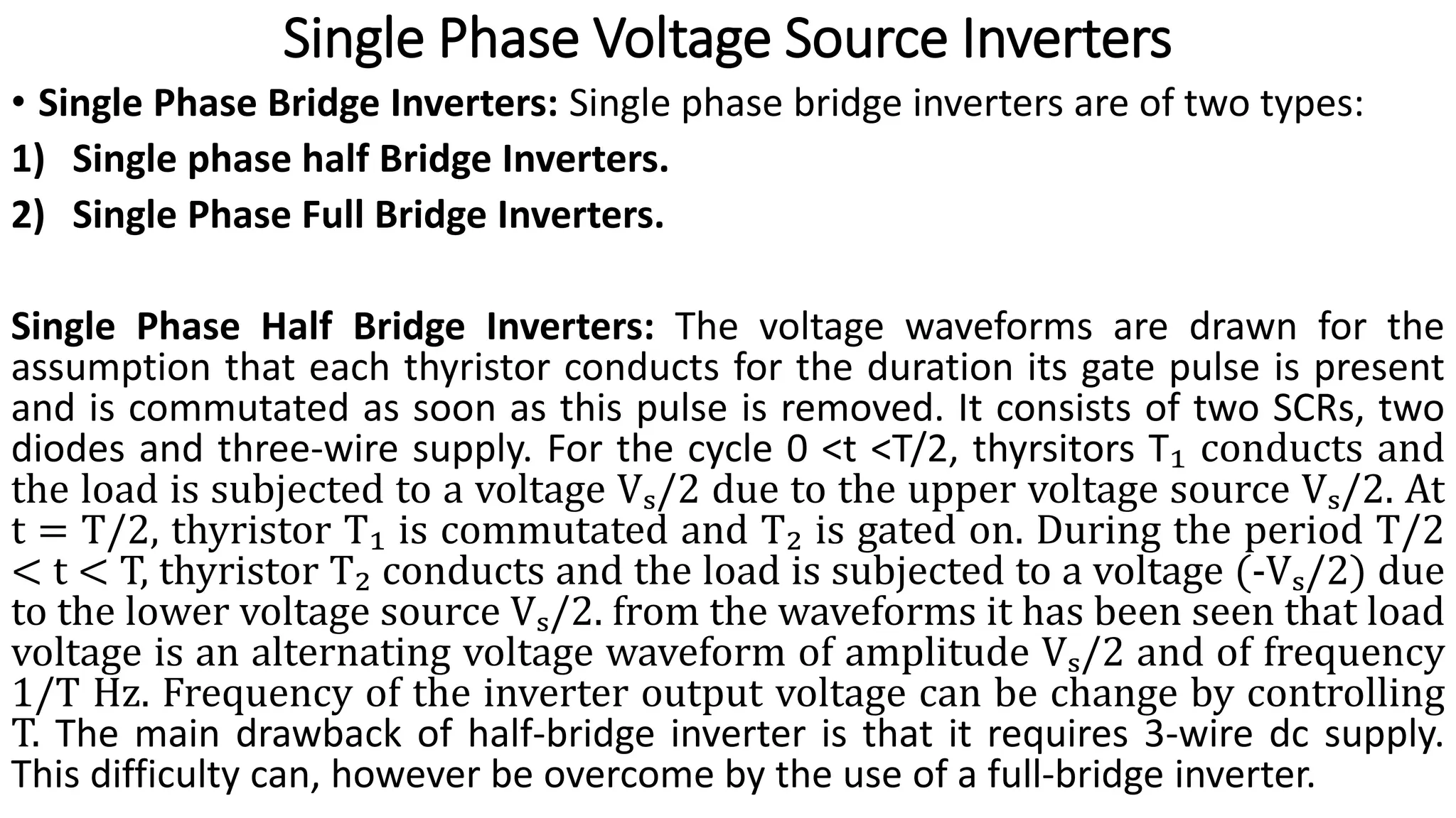 Chapter-1 PE-II, Voltage Source Inverters and Current Source Inverters | PPTX