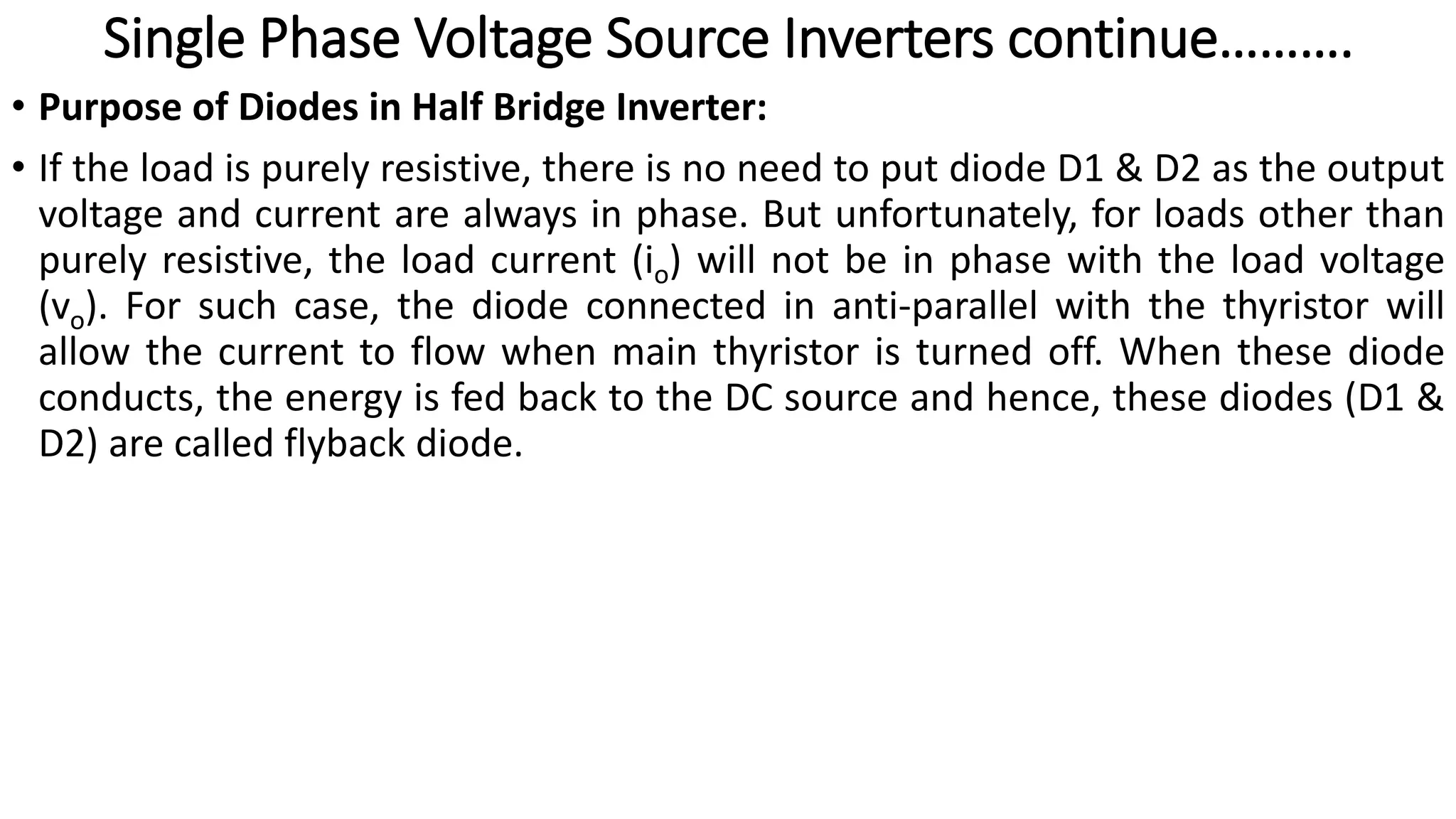 Chapter-1 PE-II, Voltage Source Inverters and Current Source Inverters | PPTX