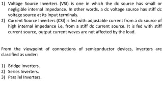 Chapter-1 PE-II, Voltage Source Inverters and Current Source Inverters | PPTX
