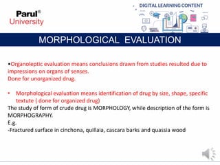 chapter -1 pharmacognosy bpharm 4th sem cognosy | PPTX