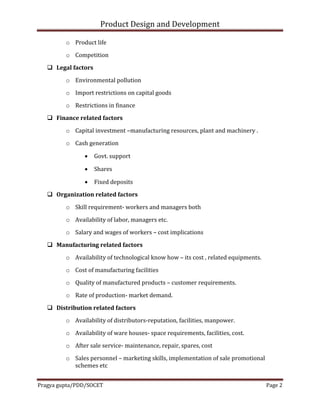 Chapter 1 product design introduction | PDF