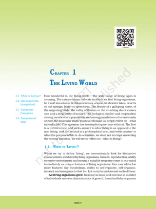 Chapter 1 the living world | PDF