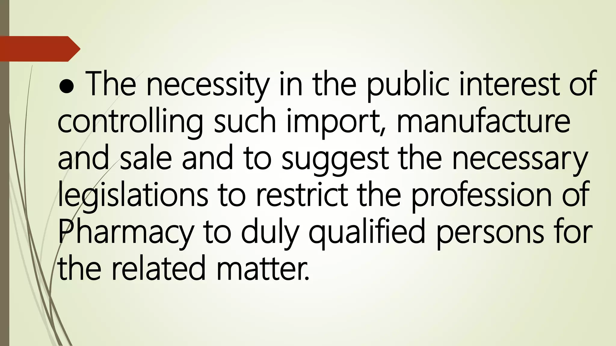 Chapter 1 The origin and nature of pharmaceutical legislation | PPTX