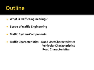 Chapter 1 traffic characteristics | PPTX