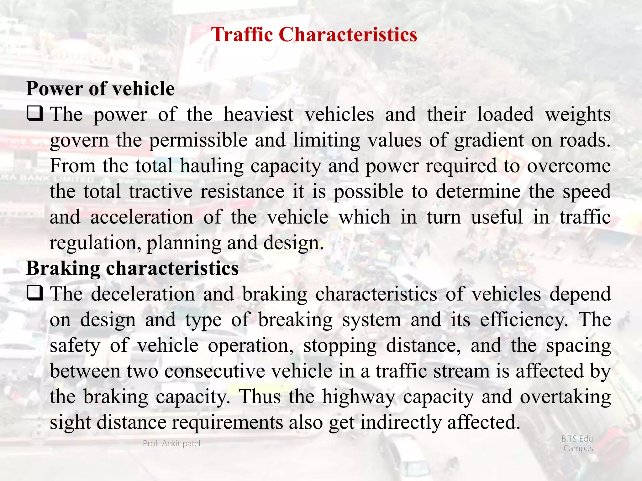 Chapter 1 traffic characterstics | PPTX