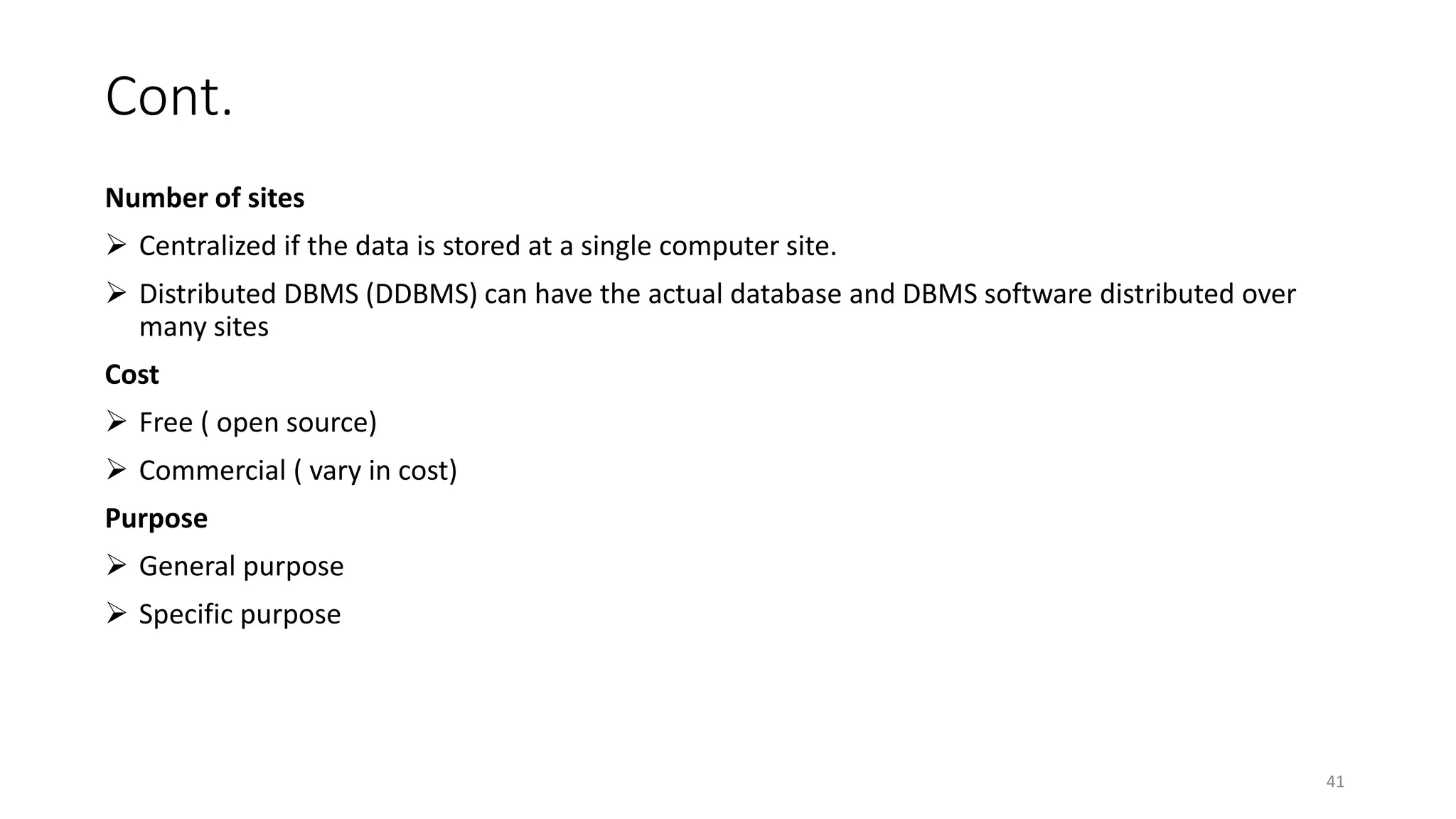 Fundamentals Of Database System Database System Concepts And Architecture Ppt