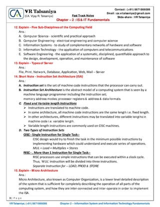 Chapter - 2 : Information System & Information Technology Fundamentals ...