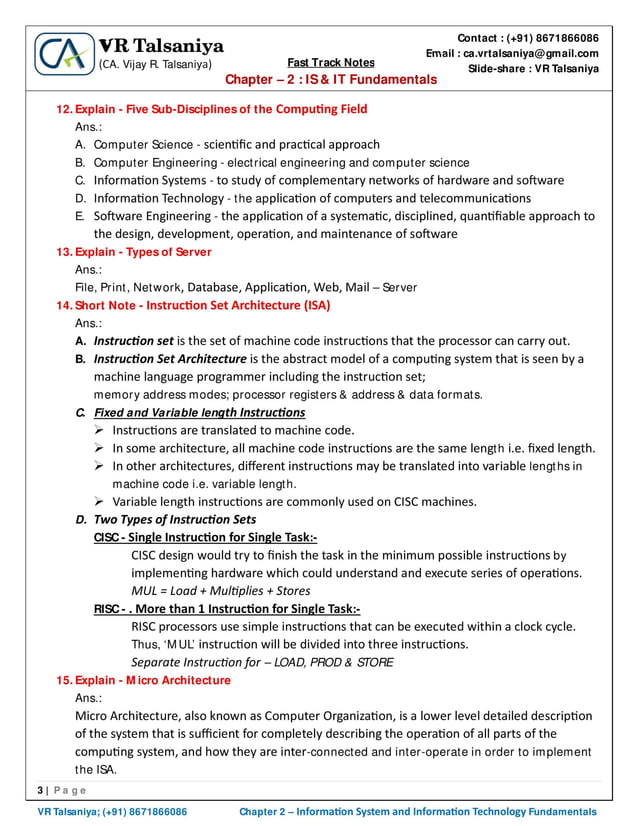 Chapter - 2 : Information System & Information Technology Fundamentals ...