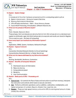 Chapter - 2 : Information System & Information Technology Fundamentals ...