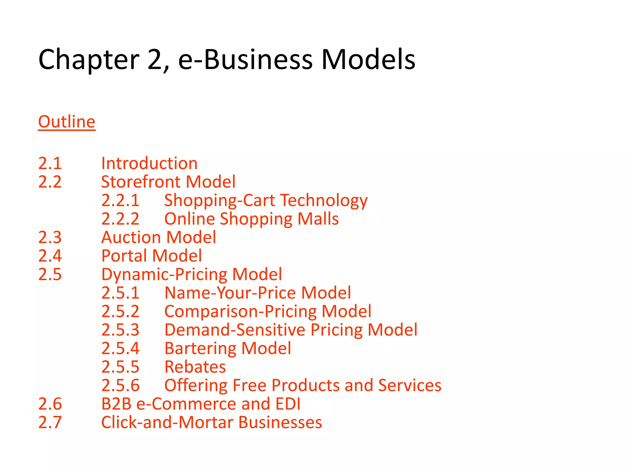 E-Commerce Programming - "Chapter 2: e-Business Models" | PPT