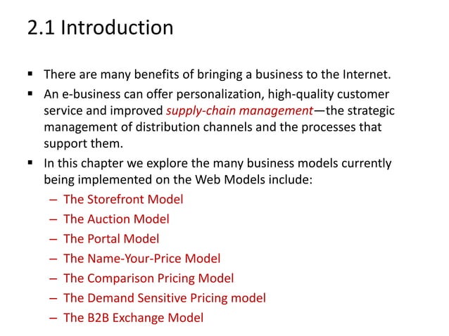 E-Commerce Programming - "Chapter 2: e-Business Models" | PPT