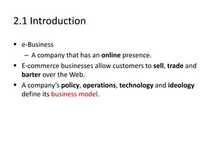 E-Commerce Programming - "Chapter 2: e-Business Models" | PPT