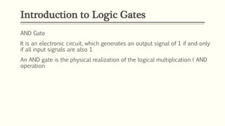 Chapter 2: Boolean Algebra and Logic Gates | PPTX