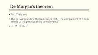 Chapter 2: Boolean Algebra and Logic Gates | PPTX