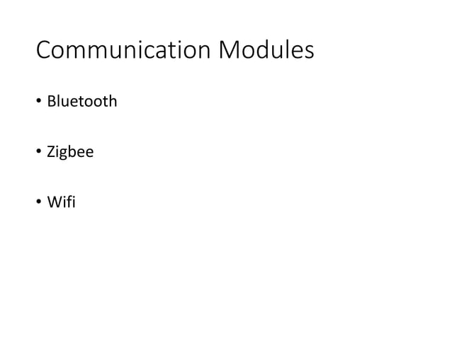 IoT Control Units and Communication Models | PPTX