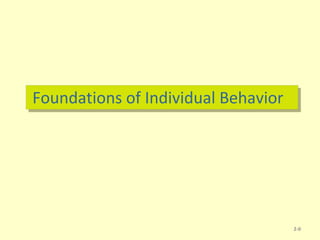 Foundations of Individual Behavior | PPT
