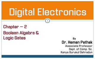 Chapter 2: Boolean Algebra and Logic Gates | PPT