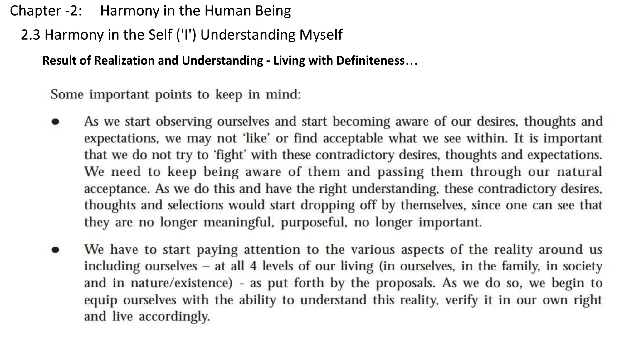 UNIVERSAL HUMAN VALUES -Harmony in the Human Being | PPTX