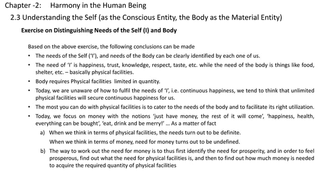 UNIVERSAL HUMAN VALUES -Harmony in the Human Being | PPTX