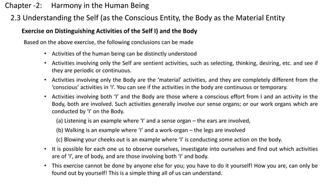 UNIVERSAL HUMAN VALUES -Harmony in the Human Being | PPTX